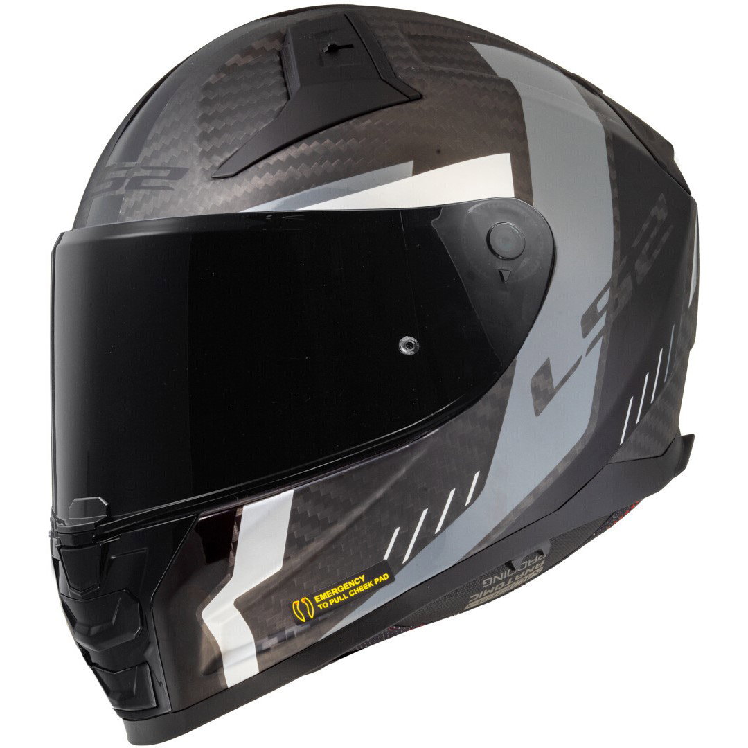 LS2 FF811 Vector II Carbon Helmet - Grid Matt Black/Grey - FREE ...