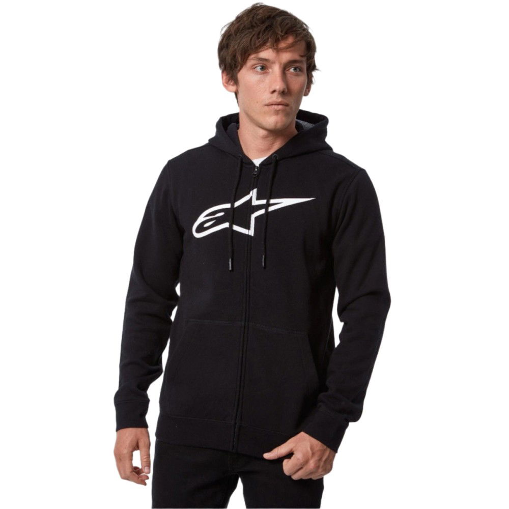 Alpinestars Ageless Zip Hoodie V3 Black White | J&S Accessories