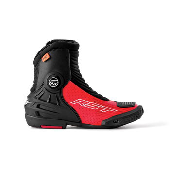 RST Tractech Evo Short D3O Boots Black Flo Red | J&S Accessories
