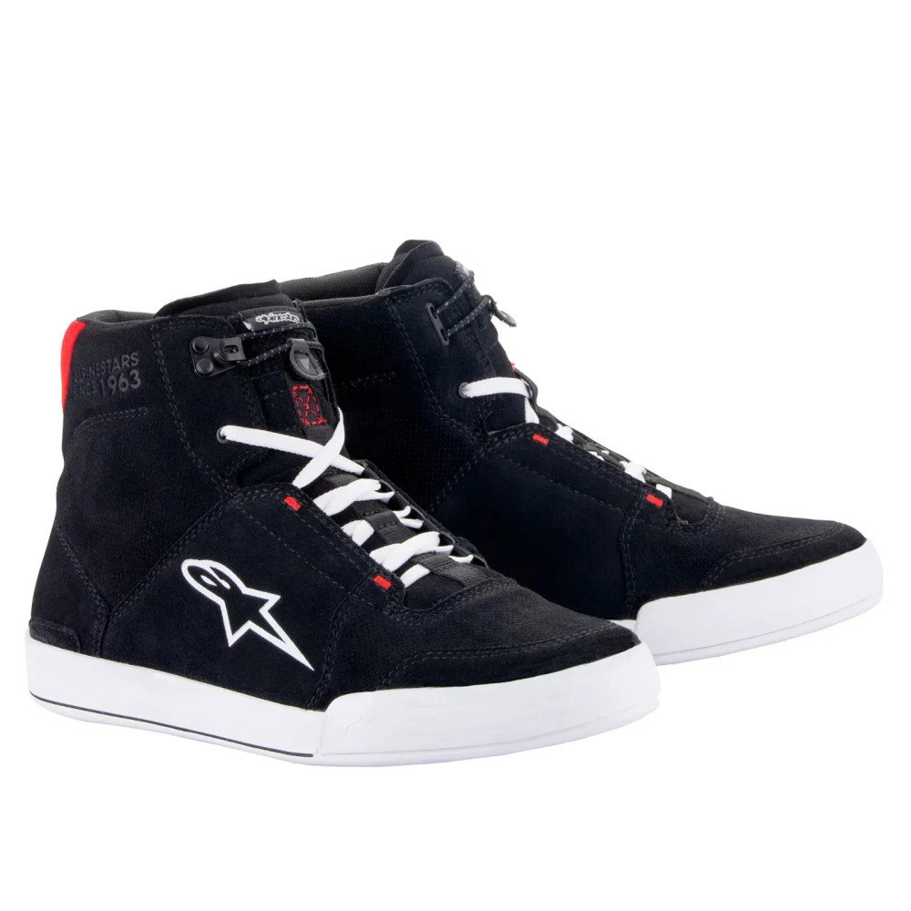 Alpinestars Chrome Shoes Black White Bright Red | J&S Accessories