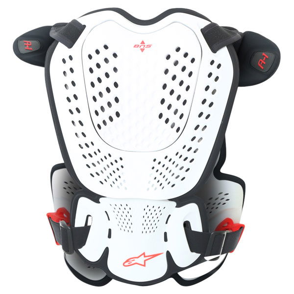 Alpinestars A-1 Roost Guard Body Armour - White/Black/Red - Next Day ...