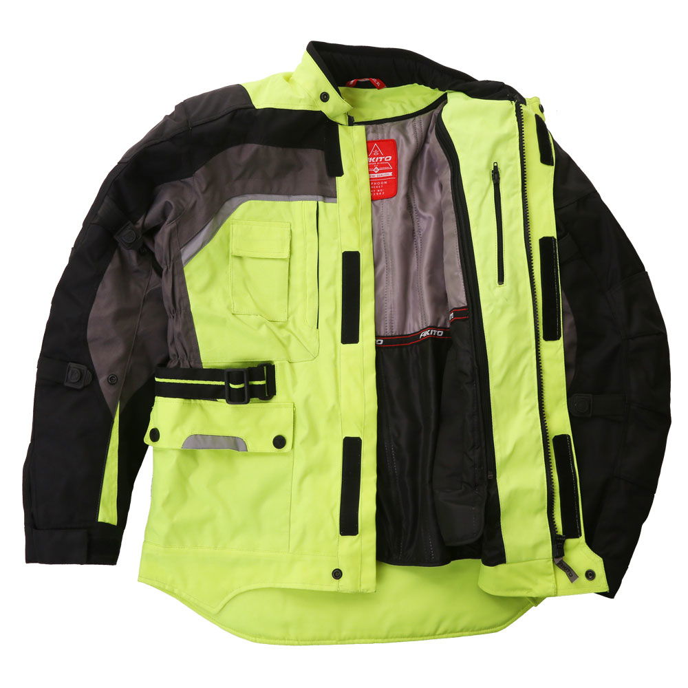 Akito Typhoon Jacket - Black/Grey/Yellow - Next Working Day Delivery ...