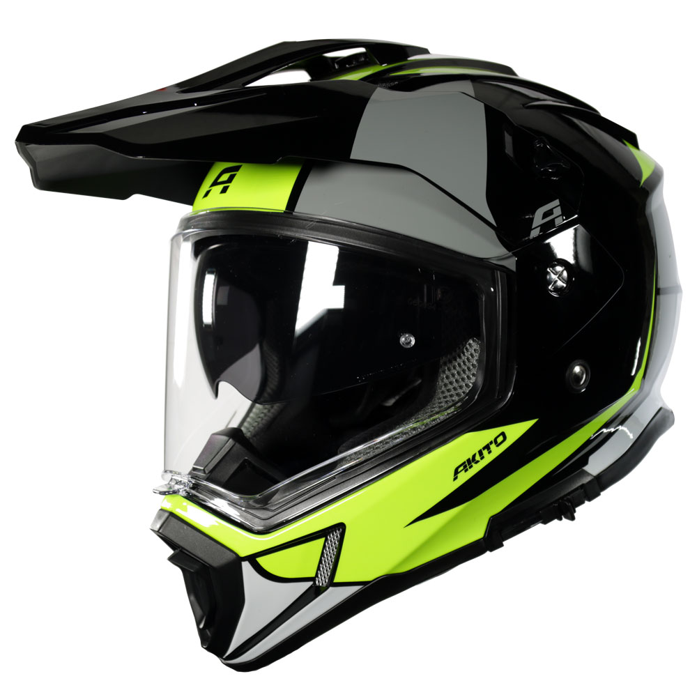 Akito Adventure Helmet - Yellow/Grey/White/Black - Next Working Day ...
