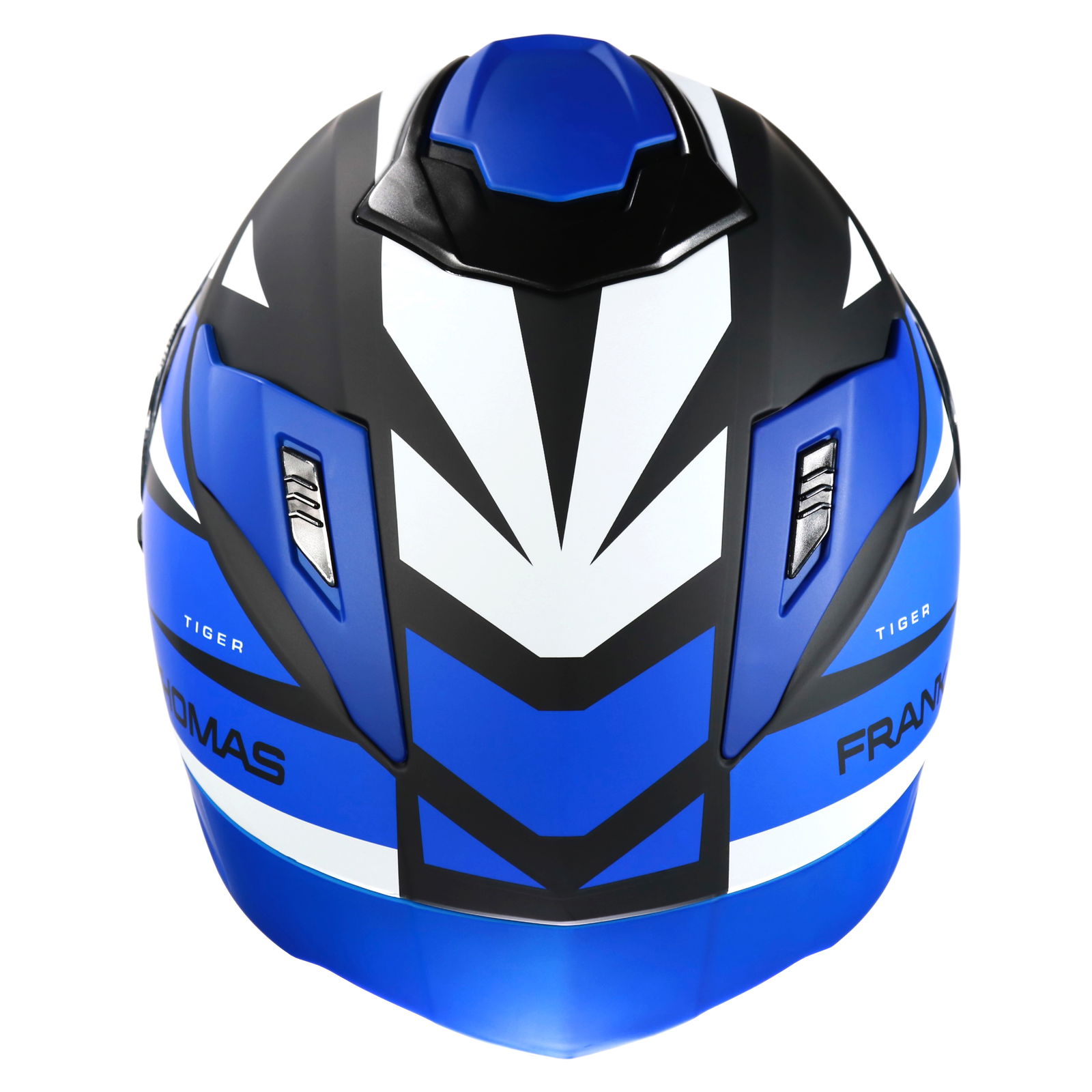 Frank Thomas FT62 SV Tiger Helmet - Matt Black/Blue/White - Next ...