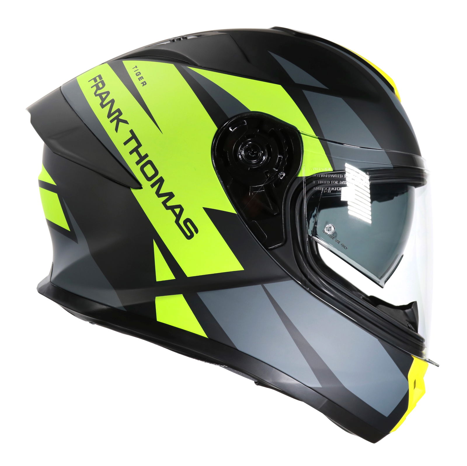 Frank Thomas FT62 SV Tiger Helmet - Matt Black/Yellow/Grey - Next ...