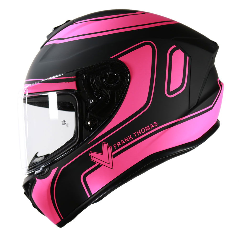 Frank Thomas FT815 Helmet Matt Black Pink | Frank Thomas Frank Thomas FT815 Helmet Matt Black Pink | Frank Thomas
