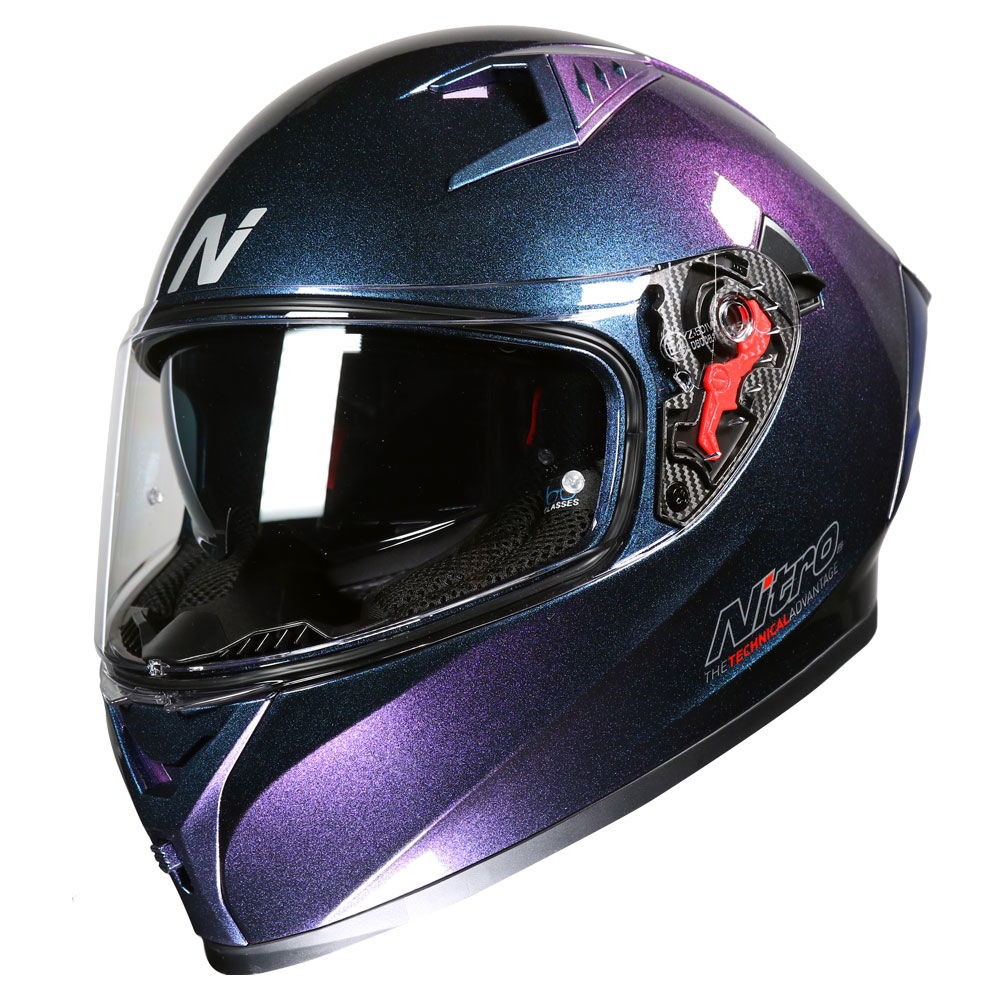 Nitro N501 Apex DVS Helmet - Chameleon Blue - Next Working Day Delivery ...