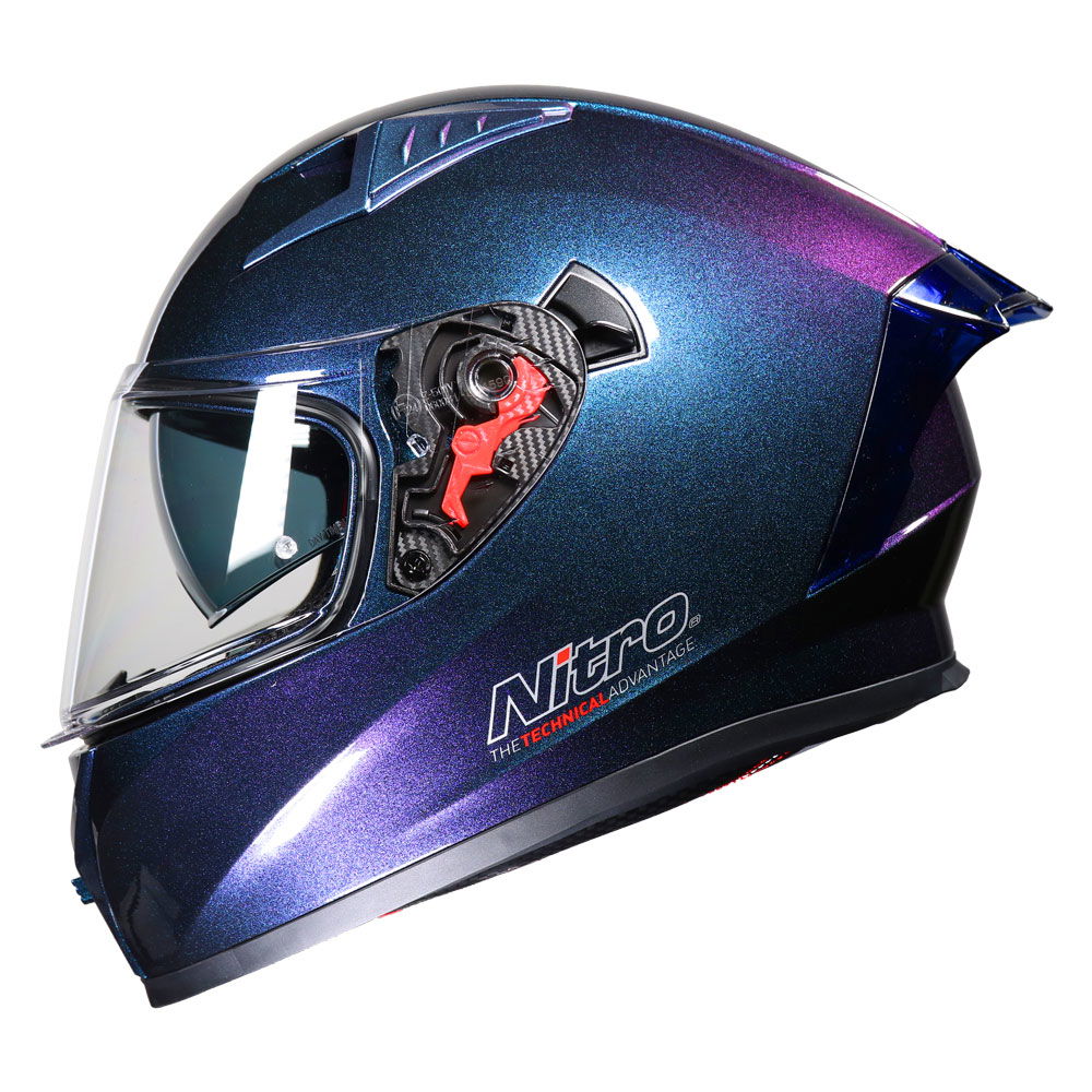 Nitro N501 Apex DVS Helmet - Chameleon Blue - Next Working Day Delivery ...