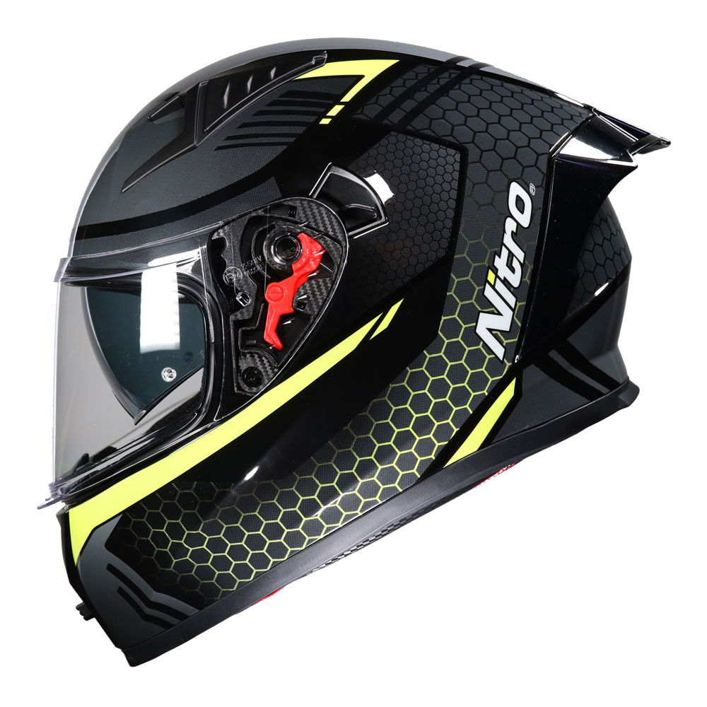 Nitro N501 Apex DVS Helmet - Black/Gunmetal/Safety Yellow - Next ...