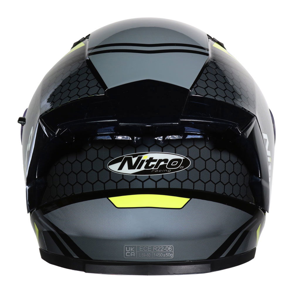 Nitro N501 Apex DVS Helmet - Black/Gunmetal/Safety Yellow - Next ...