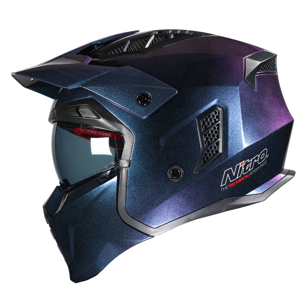 Nitro NZ302 Fighter Helmet - Chameleon Blue - FREE Delivery | J&S ...