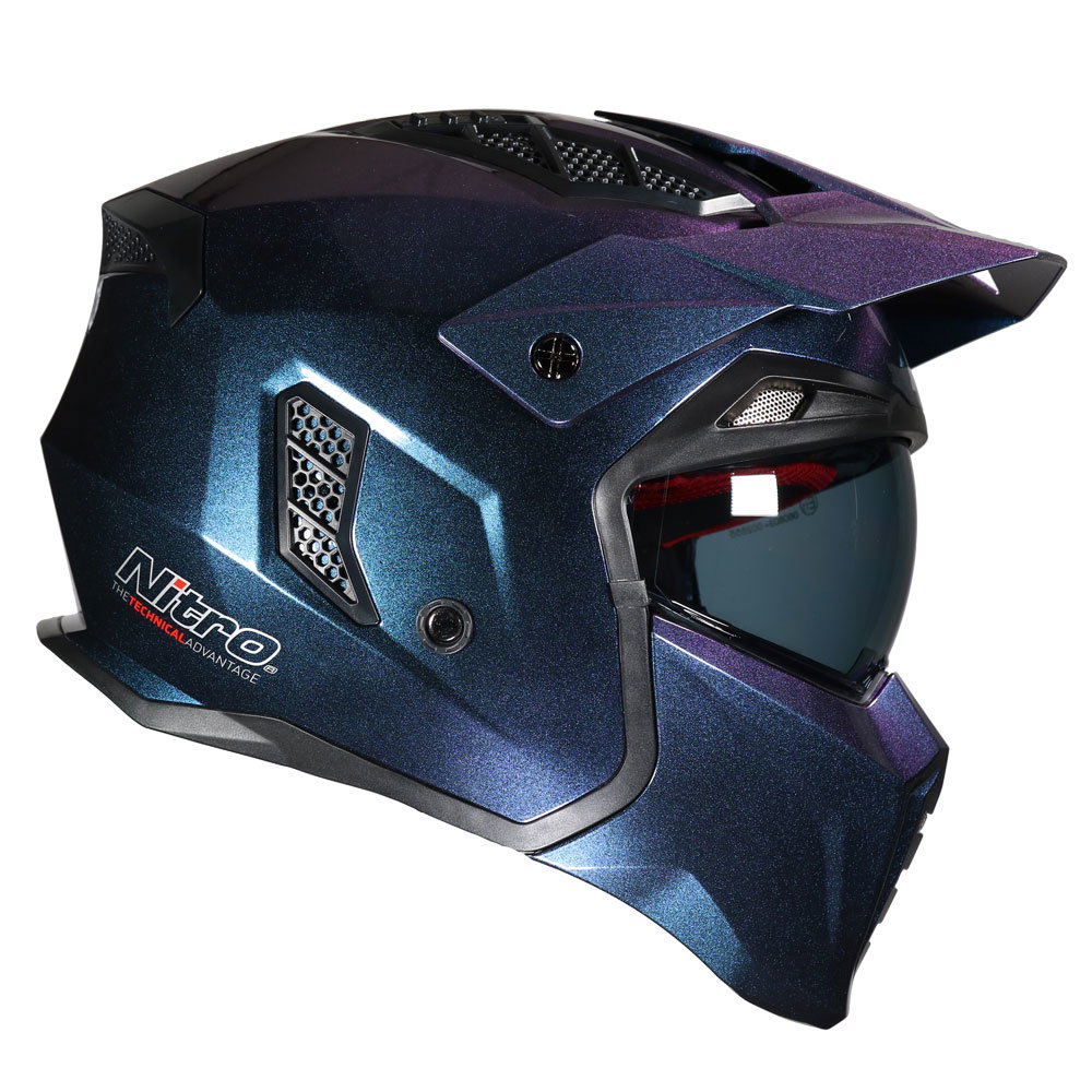 Nitro NZ302 Fighter Helmet - Chameleon Blue - FREE Delivery | J&S ...