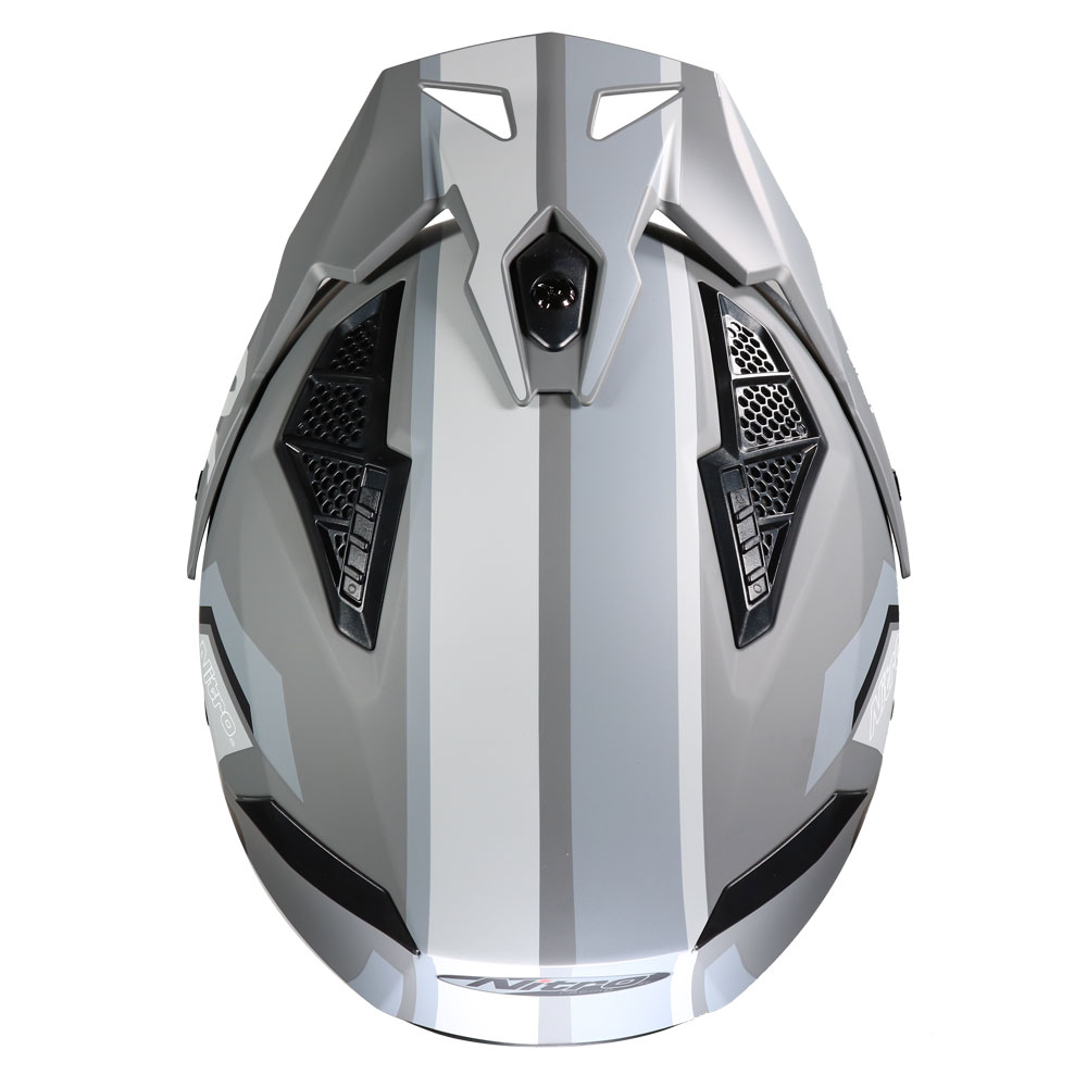 Nitro NZ302 Fighter Helmet Satin Black Grey Gun | J&S Accessories