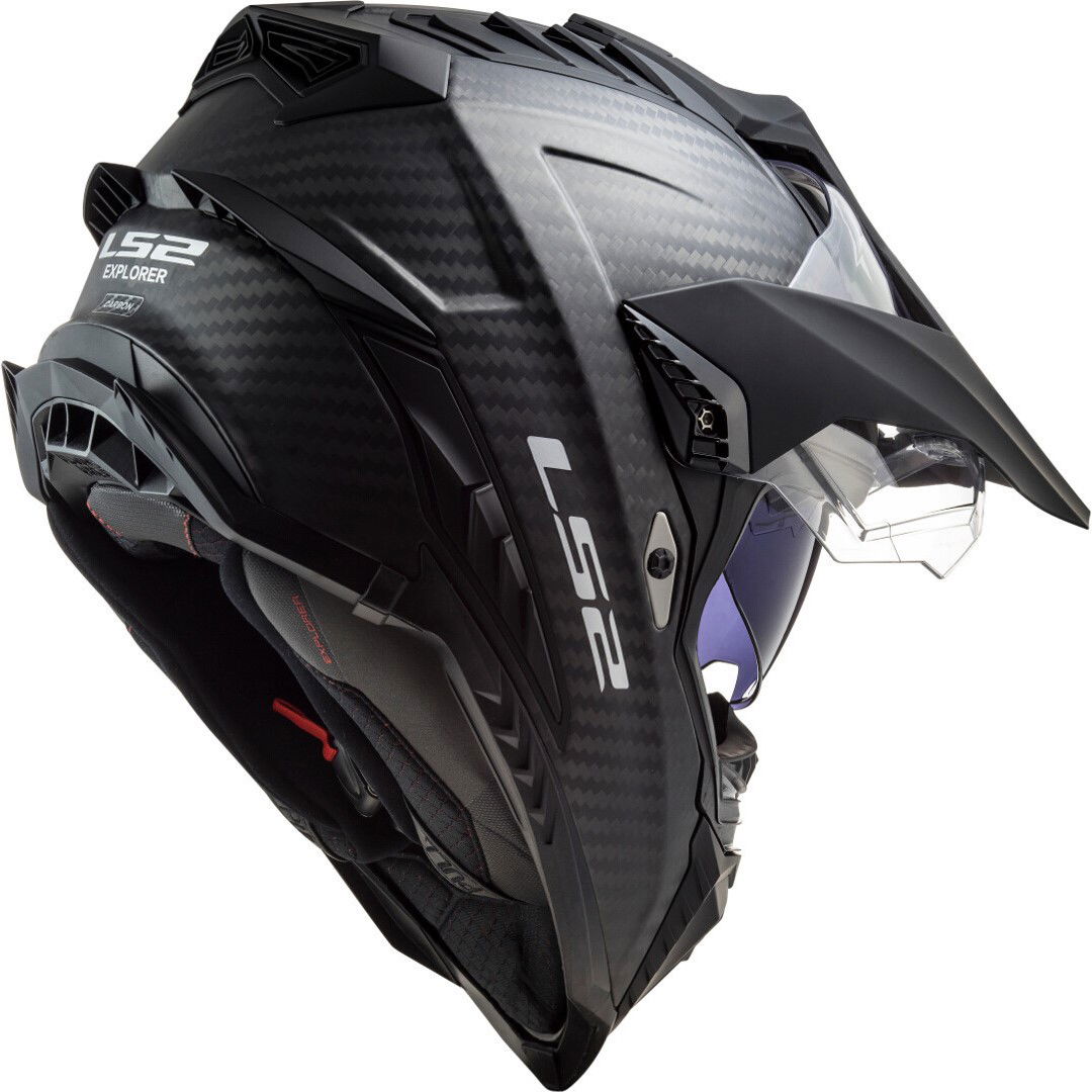 LS2 MX701 Explorer Carbon Helmet - Solid Carbon - FREE Delivery | J&S ...